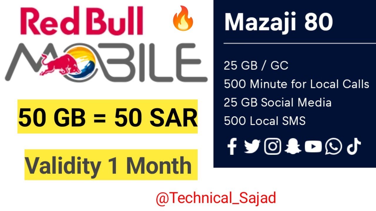 Redbull Sim Activate Plan Mazaji 80 || Redbull 25 GB + 25 GB Internet ...