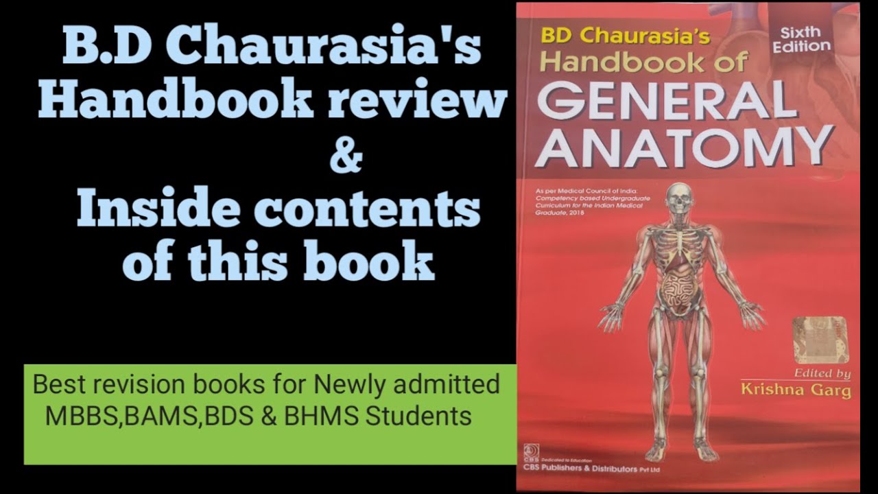 B.D.Chaurasia's Handbook of General Anatomy review// B.D.C Handbook ...