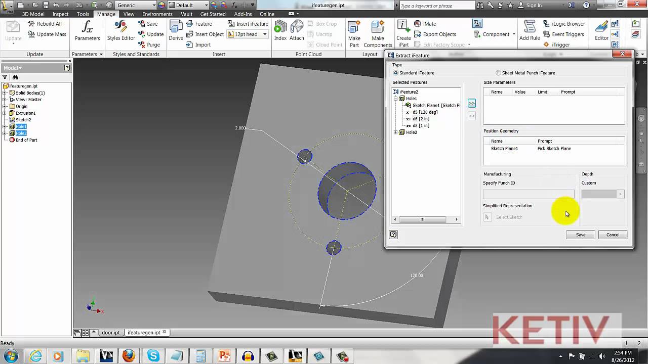 Using iFeatures in Autodesk Inventor - Part 1 - YouTube
