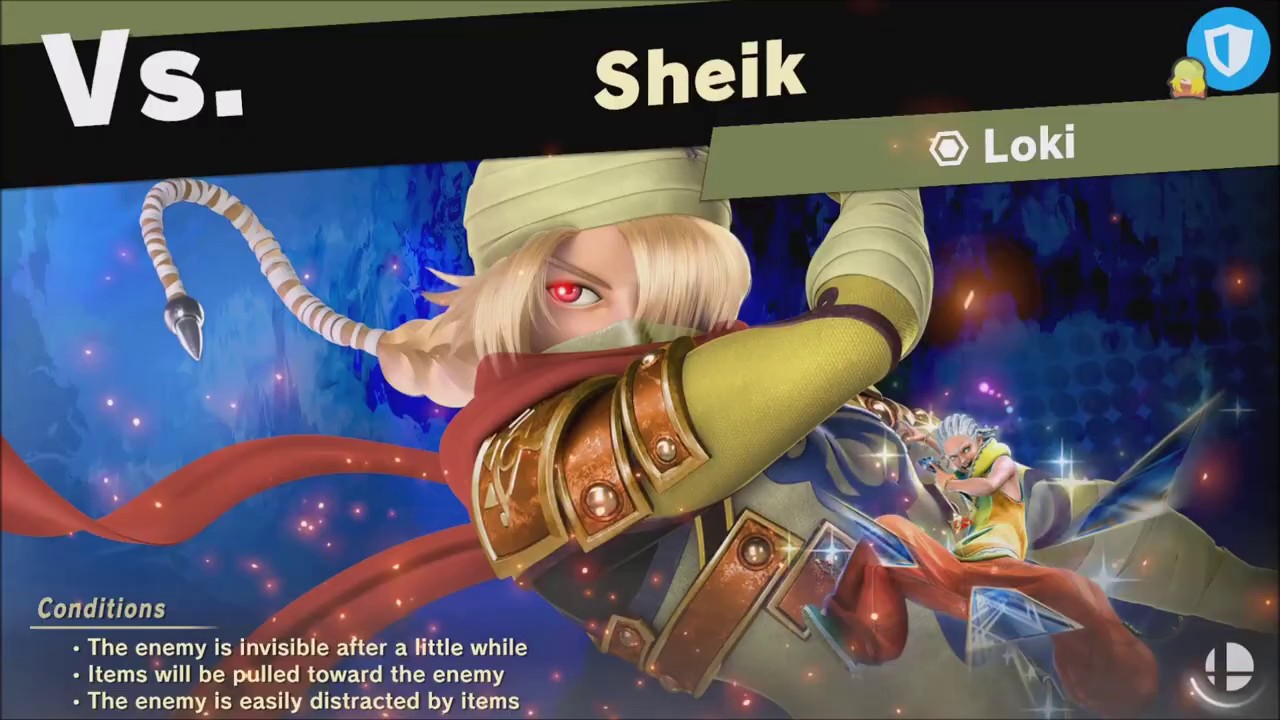 Super Smash Bros Ultimate vs Shiek (Unlocks: Loki) World of Light ...