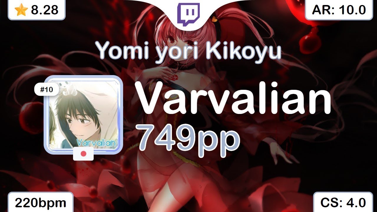 [8.28⭐Live] Varvalian | ICDD - Yomi yori Kikoyu [Kurushimi] 99.51% {#1 ...