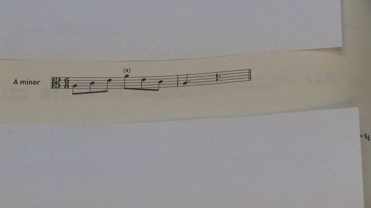 ABRSM Viola Grade 1 Scales and Arpeggios - A minor arpeggio - YouTube