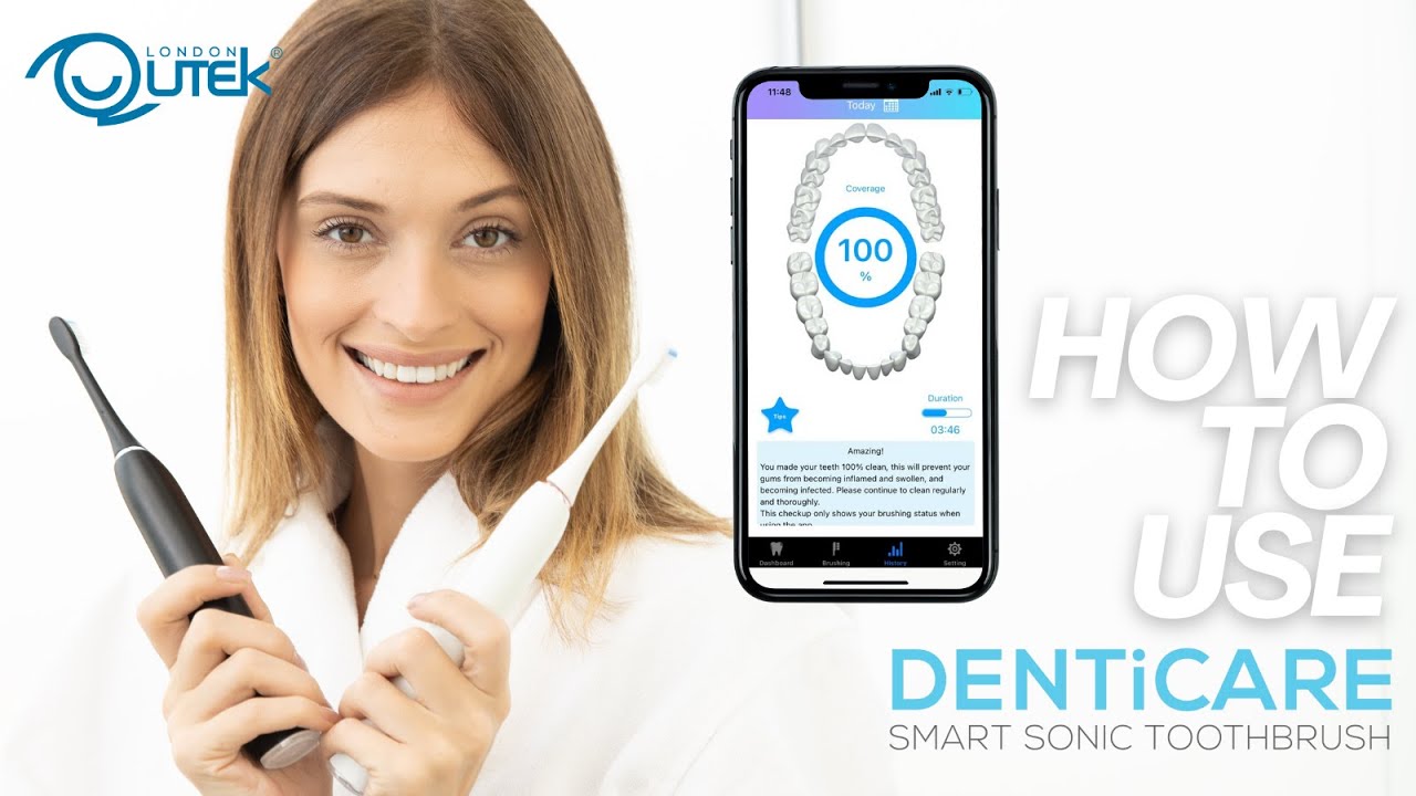 HOW TO USE - DENTiCARE Smart Sonic Toothbrush with a Mobile App - YouTube