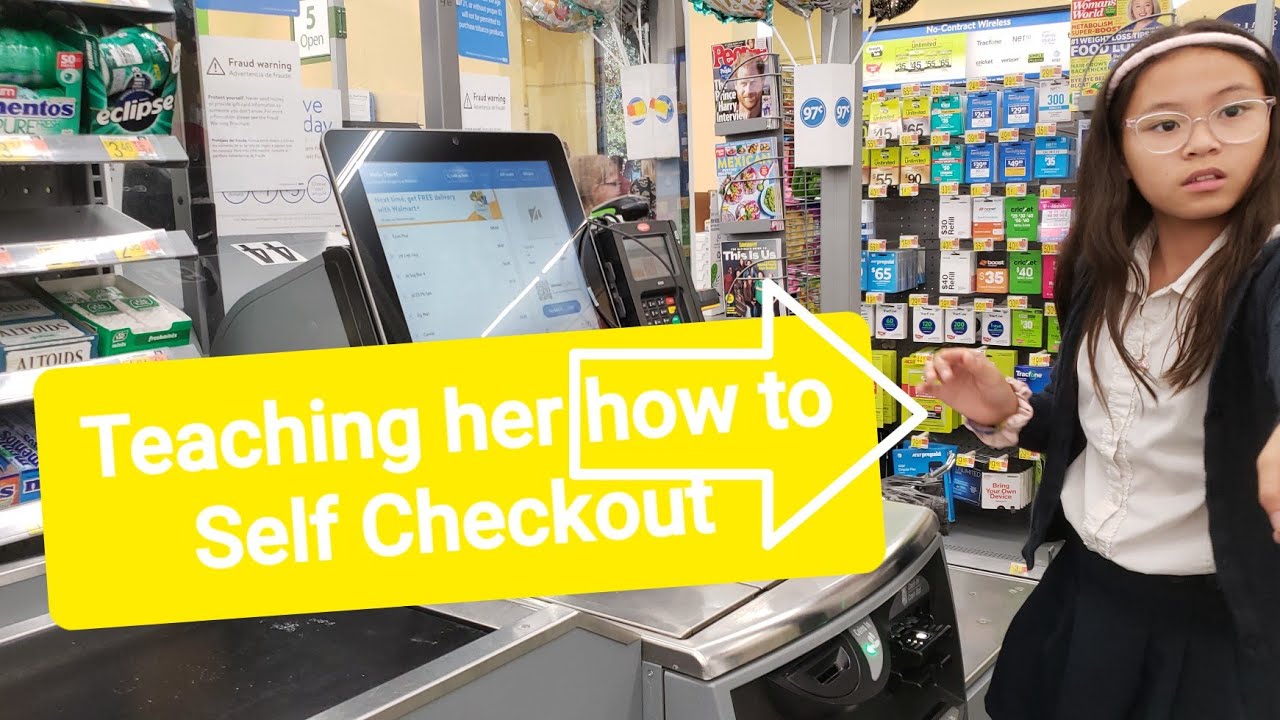 Walmart Neighborhood Market || Teach your kids how to Self Checkout at ...