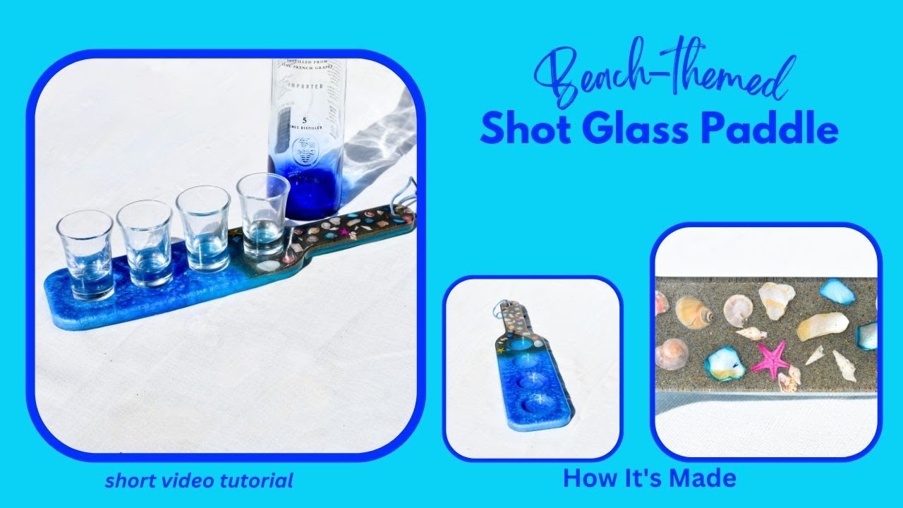 WOW! How to Make a Beautiful Beach-themed Shot Glass Paddle - [4 Easy ...