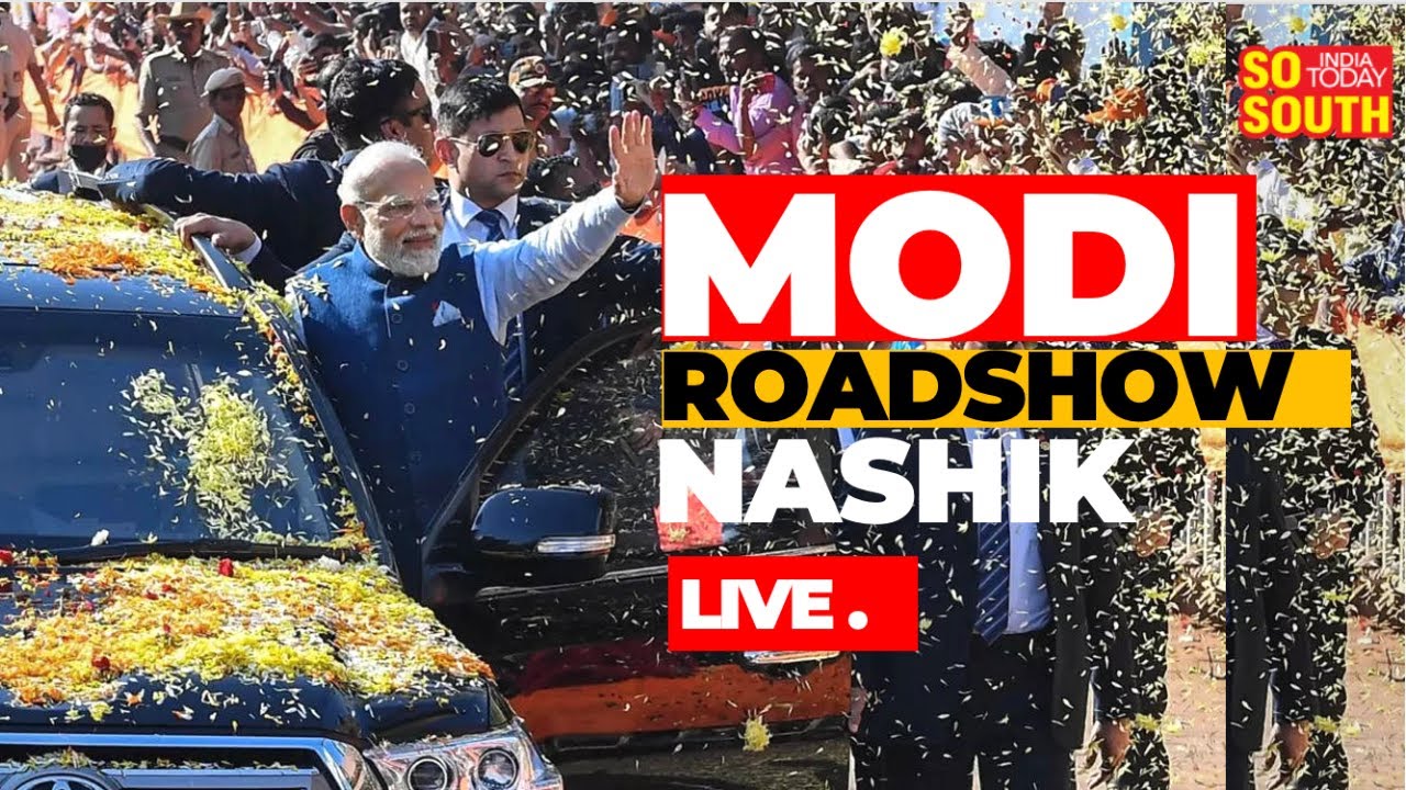 PM Modi Roadshow in Nashik, Maharashtra | LIVE - YouTube