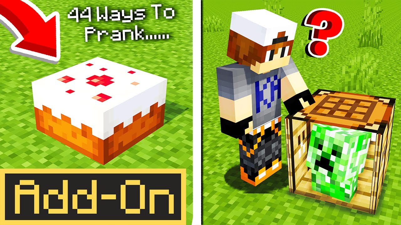 44 WAYS TO PRANK ADDON: Troll Your Minecraft Friends in Bedrock Edition ...