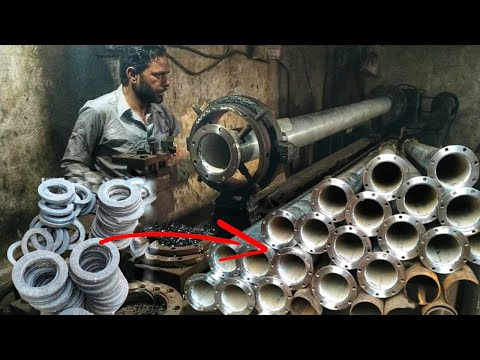 Manufacturing Process Of Steel Pipe | Pipe Fitting With Flunch - YouTube
