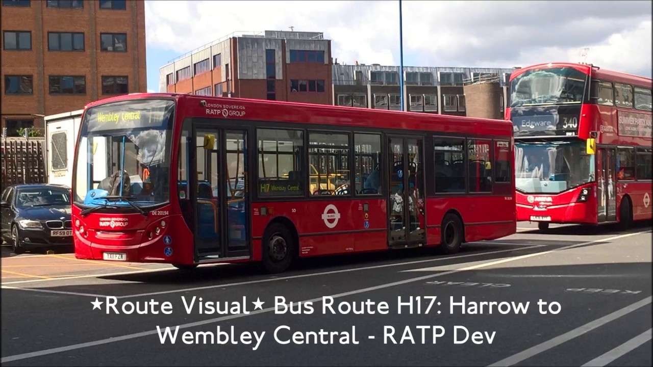 *Route Visual* Bus Route H17: Harrow to Wembley Central - YouTube