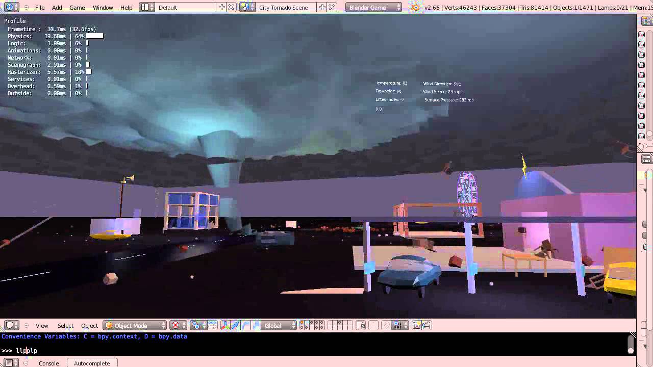 Blender Animation - Tornado Simulator - Virtual Storm Chaser - YouTube