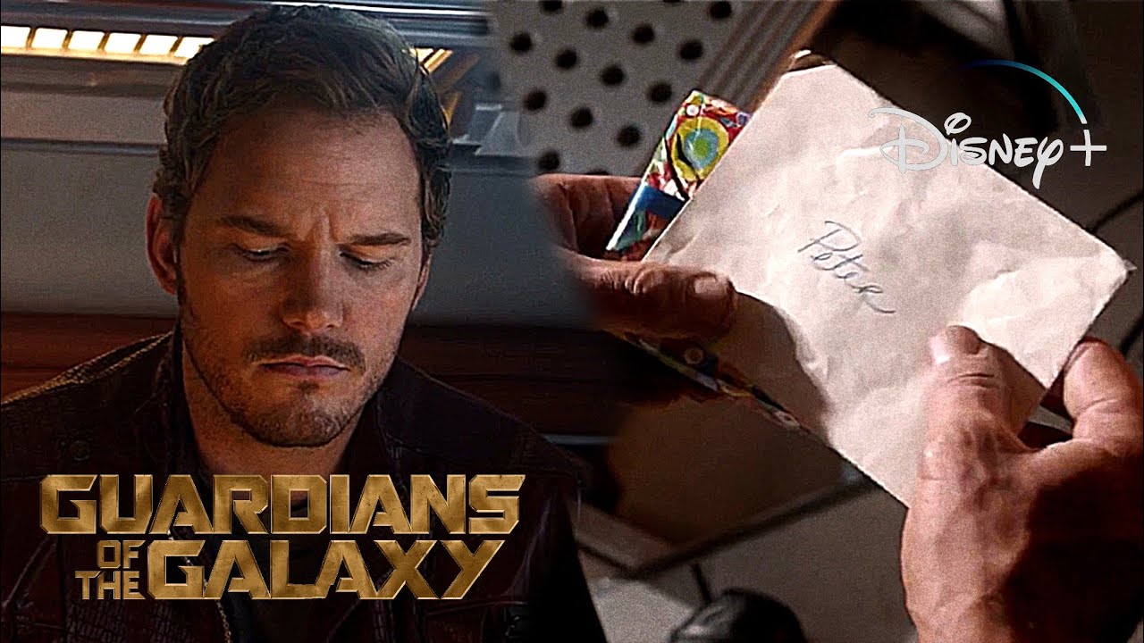 Guardians Of The Galaxy | Peter Opens Up Present Scene | Disney+ [2014 ...
