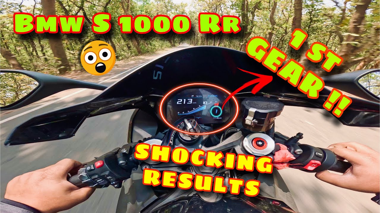BMW S1000 RR 1st GEAR TOP SPEED challenge 😳 || SHOCKING results 🤯 - YouTube