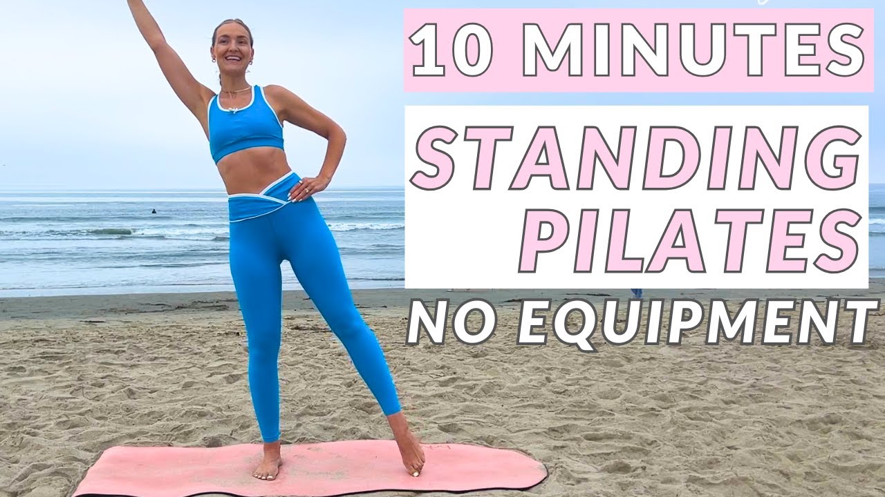 10 Minute Standing Pilates Full Body Workout // At Home Pilates, No ...