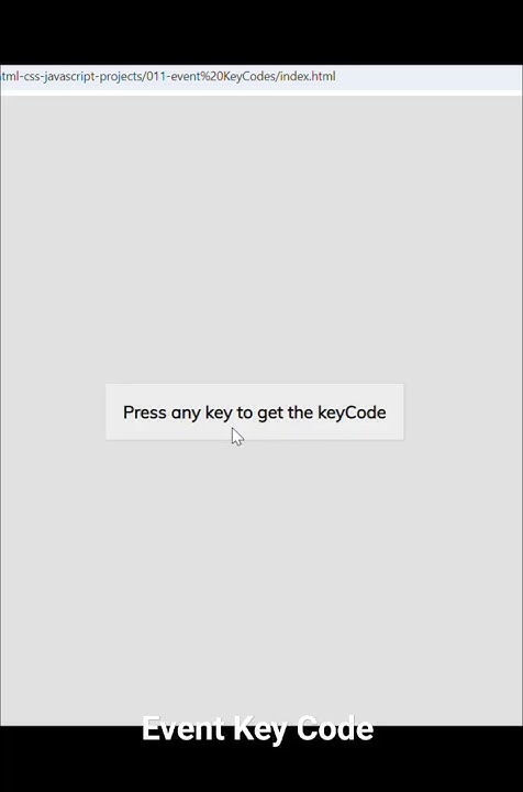 Event Key Code Using Html Css And Js Project Miniproject Projecthtml Codingbudds Coder