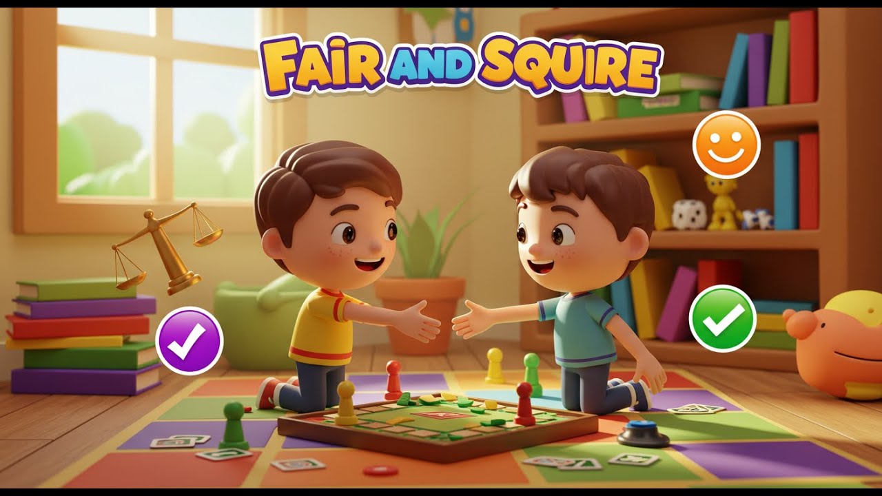 Fair and Square | A Fun Kids Rhyme About Playing Fair and Being Honest ...