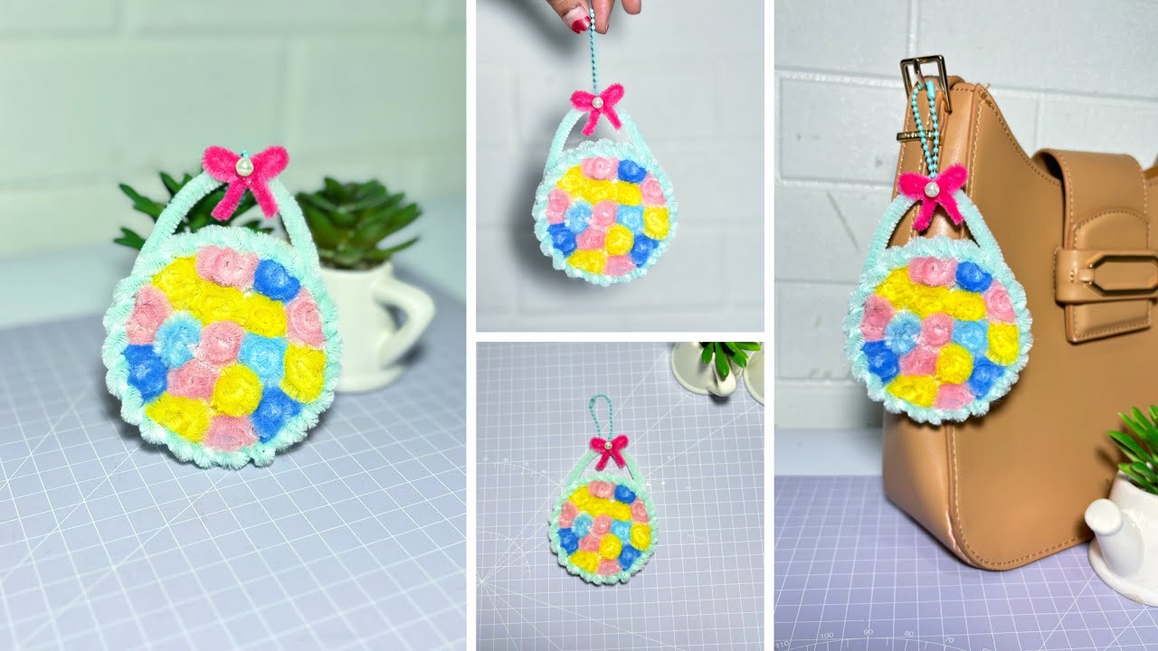 How To Make Unique Fuzzy Wire Keychain - Pipe Cleaner Keychain Making ...