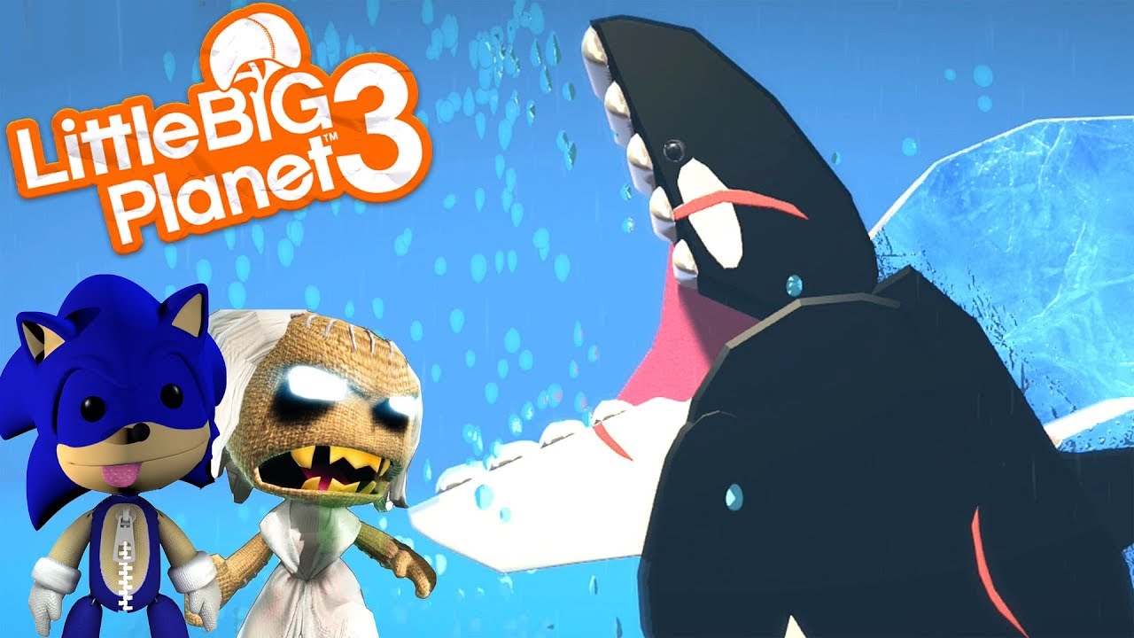 SONIC & GRANNY vs ANGRY WHALE | LittleBIGPlanet 3 - YouTube