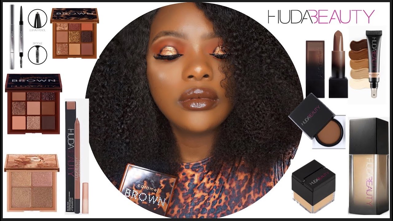 FULL FACE OF HUDA BEAUTY On Dark Skin - YouTube