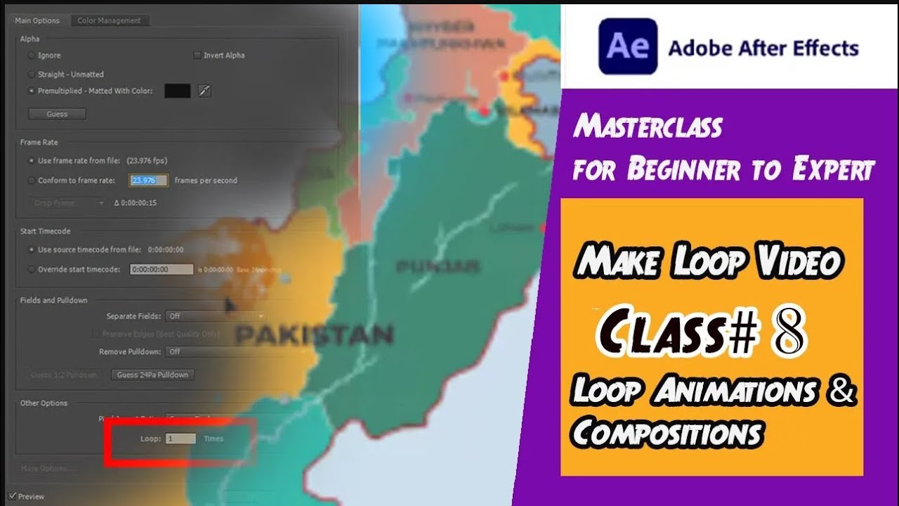 How To Make Loop Video Clip In After Effects 2024-25 | Loop Animations & Compositions | Class# 7 ...