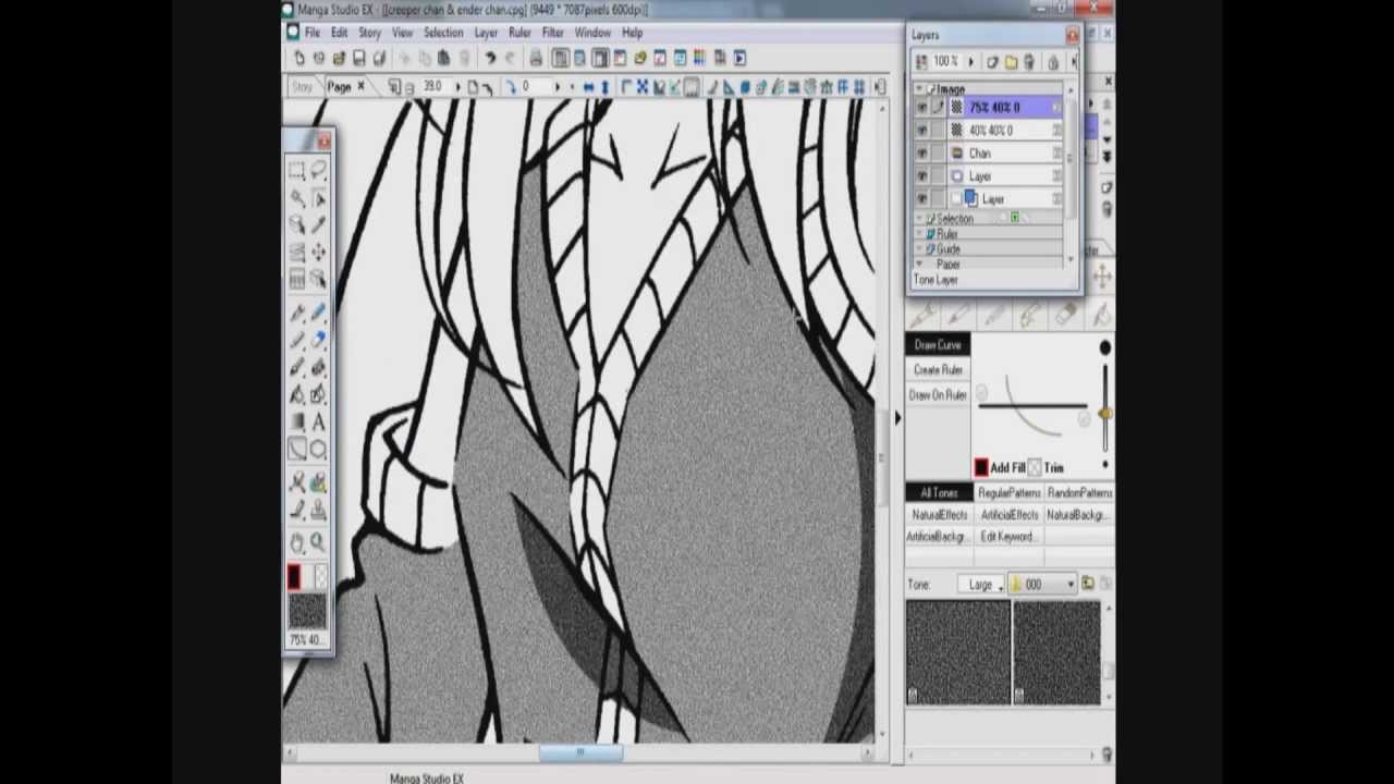 Minecraft Creeper-chan & Ender-chan~ Manga Studio Tones Part 1 - YouTube