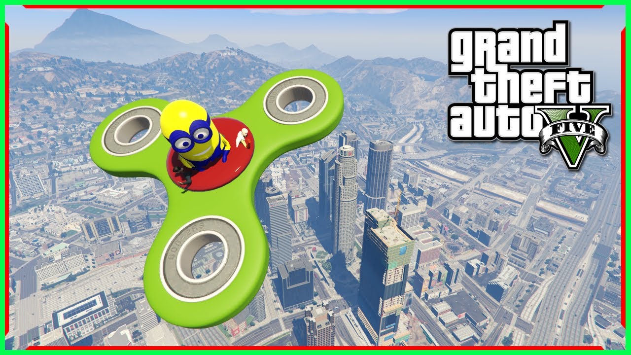 สปินเนอร์ยักษ์มหาประลัย!(Fidget Spinner MOD)GTA V - YouTube