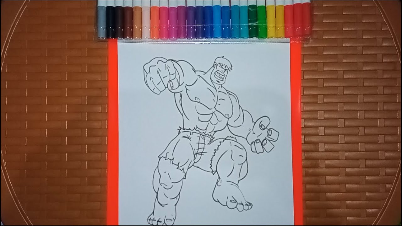 Belajar mewarnai gambar Hulk | belajar mewarnai & belajar warna | learn ...