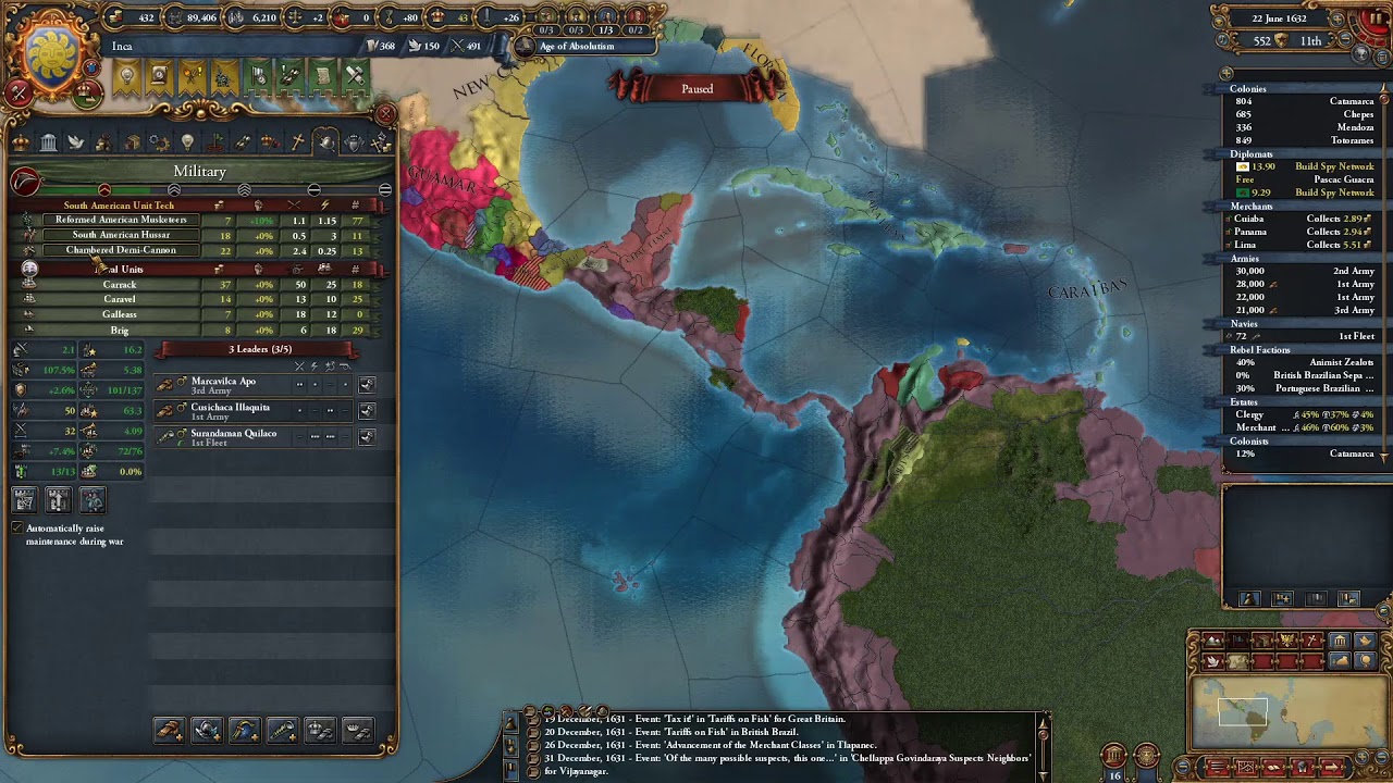 Eu4 - Inca SteamRoller / ASMR gaming - YouTube