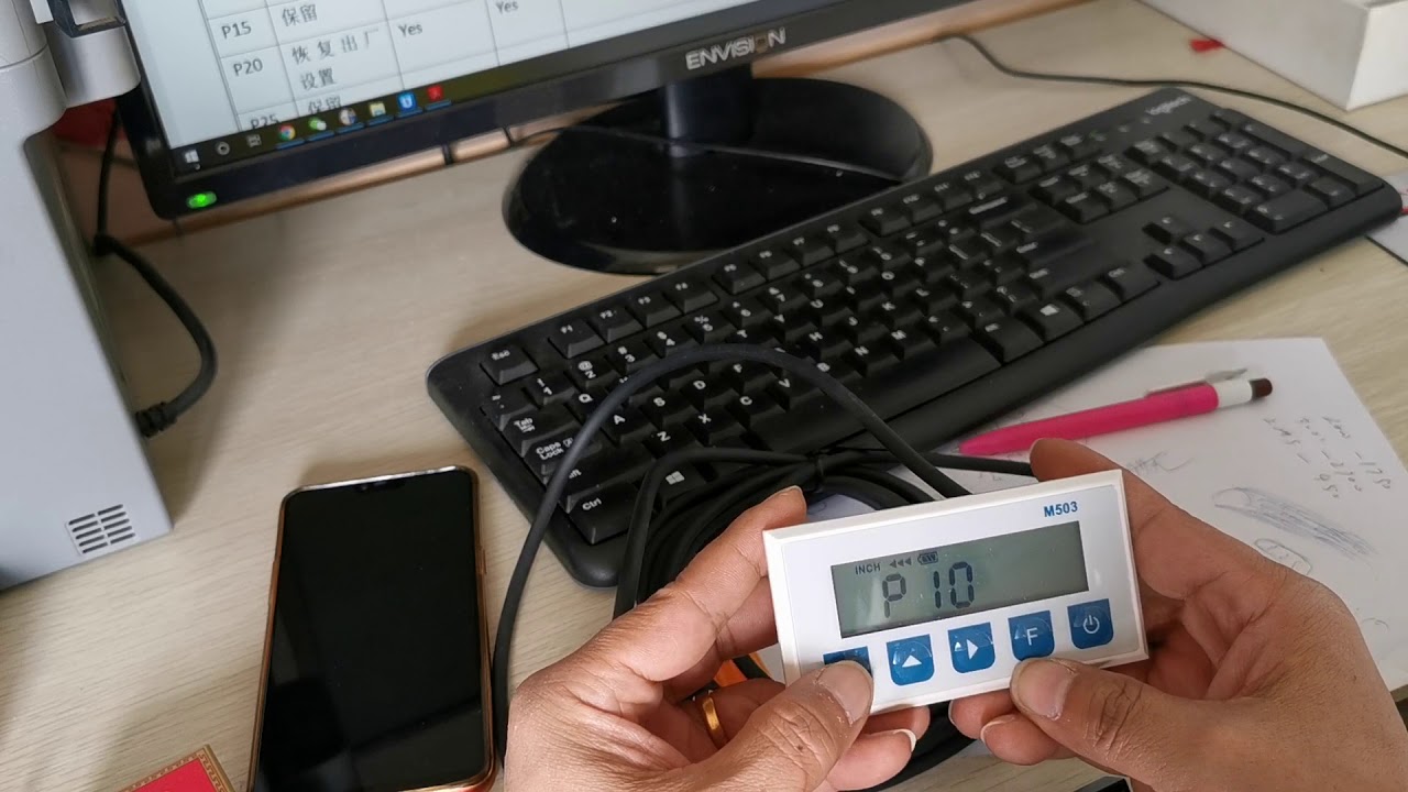 One key reset setting method of m503 magnetic linear encoder - YouTube