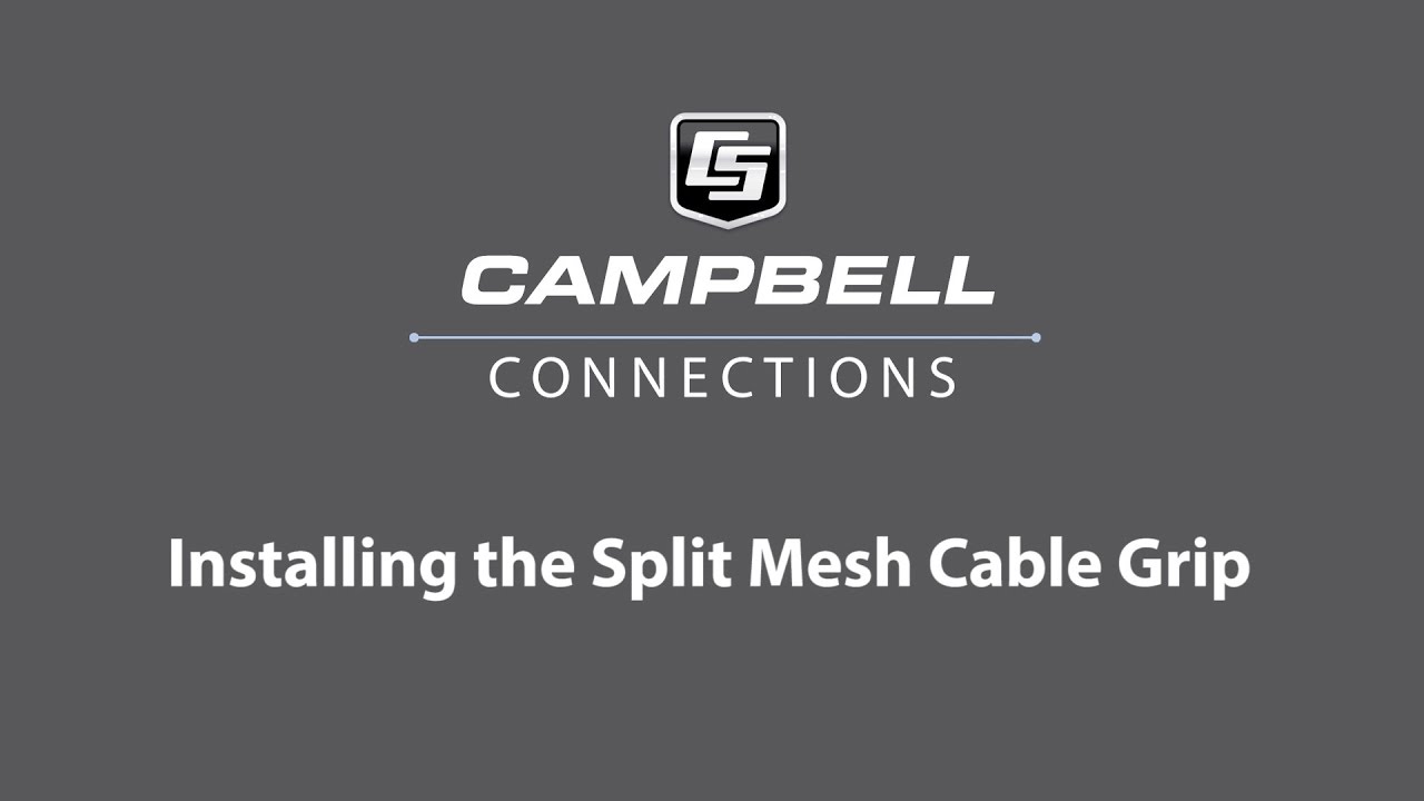 Split Mesh Cable Grip - YouTube