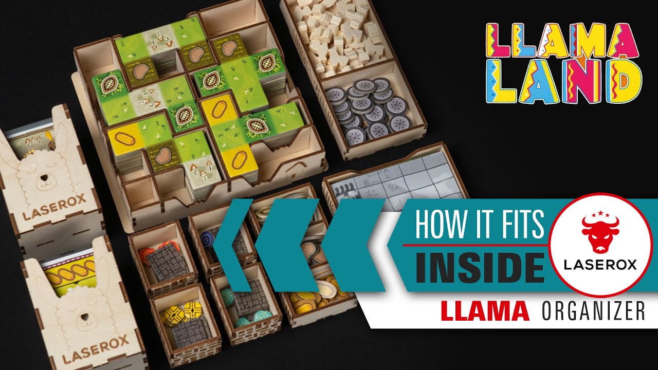 How it Fits Inside: LlamaLand Board Games - Llama Organizers - YouTube
