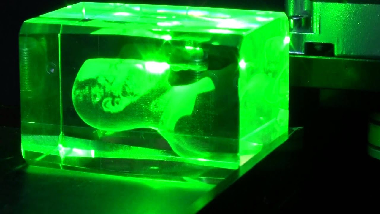 3D Crystal and Glass Laser Engraving Machine - YouTube