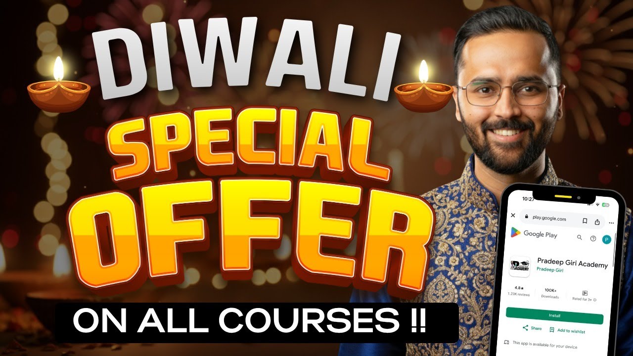DIWALI SPECIAL OFFER ON ALL COURSES !! | Pradeep Giri Academy - YouTube