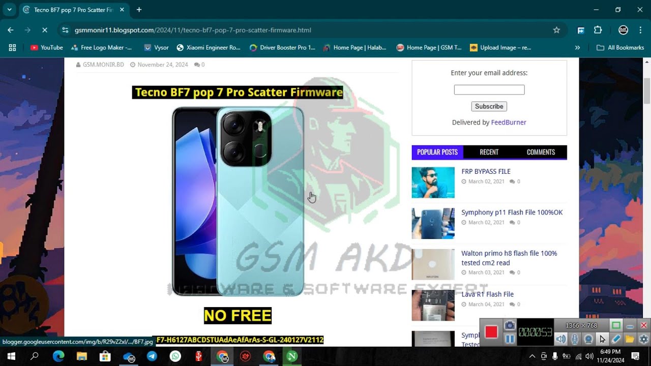 Tecno BF7 pop 7 Pro Scatter Official Firmware #firmware #flashfile ...