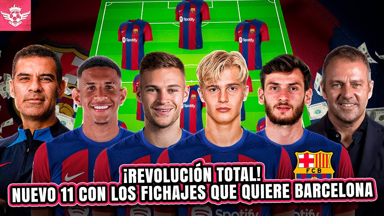 El Nuevo 11 del BARCELONA con su Cambio de DT y sus FICHAJAZOS para ...