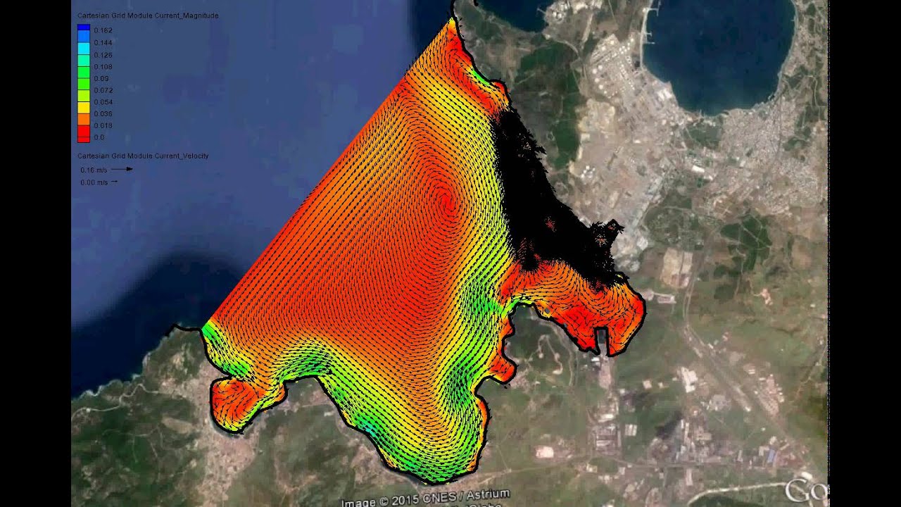 Coupling tidal wave with wave radiation stresses due to winds - YouTube