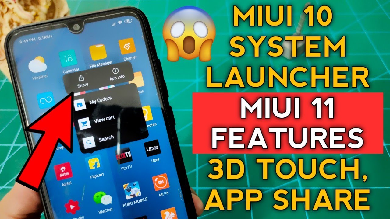 MIUI 10 System Launcher Update Miui 11 | 3D Touch, App Share and More ...