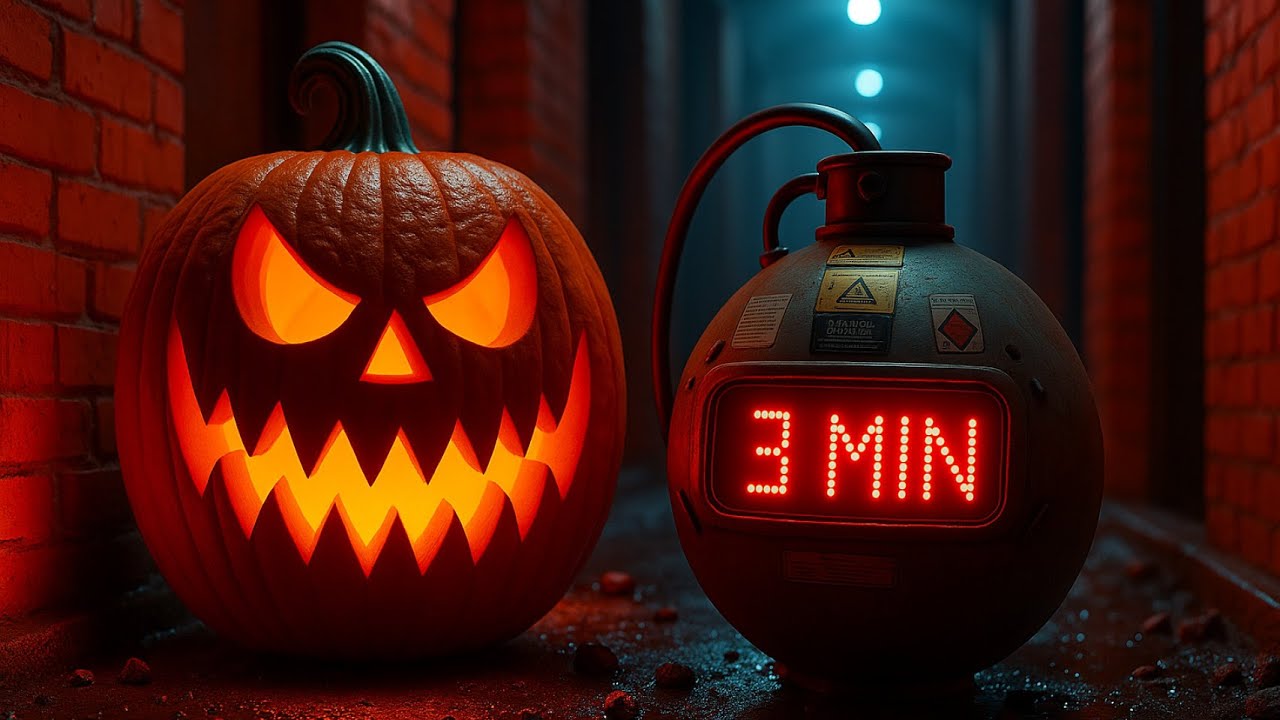 3 Minute Scary Halloween Countdown 🎃 | Haunted Graveyard Bomb ☢️ Creepy ...