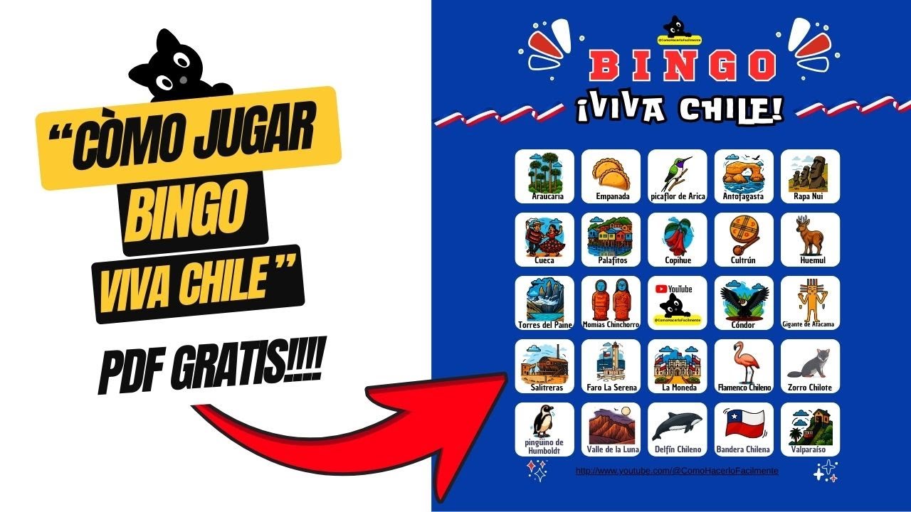 🎉Cómo jugar al Bingo Viva Chile🇨🇱 ¡GRATIS! #fiestaspatrias #bingo # ...