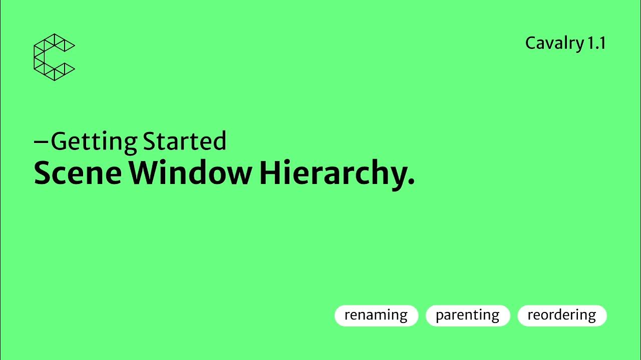Getting Started | Using Cavalry's Scene Window Hierarchy to Organise ...