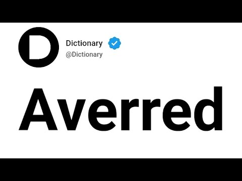 Averred Meaning In English - YouTube