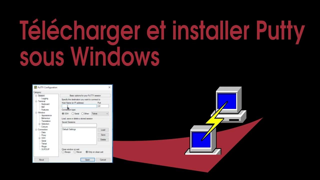 Telecharger et Installer Putty - Utilisation de base. - YouTube