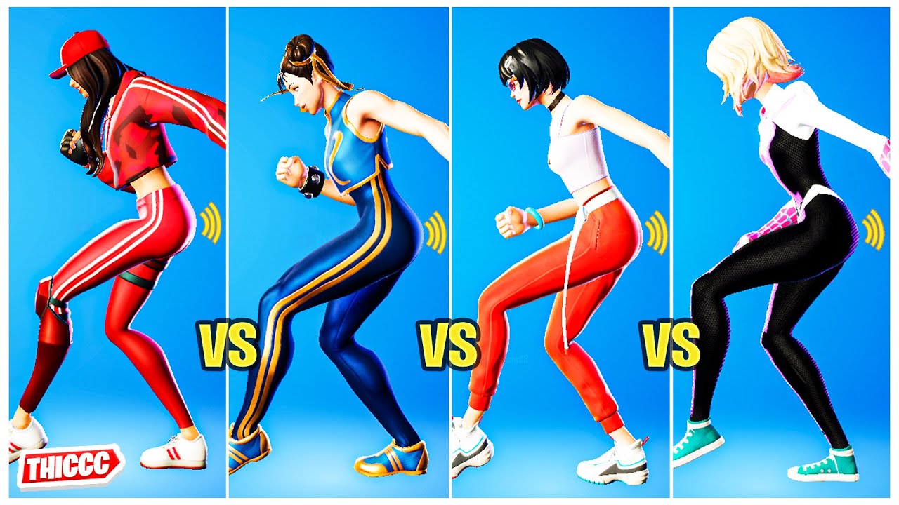*NEW* Fortnite Side Shuffle Icon Series Emote Showcase With All Thicc ...
