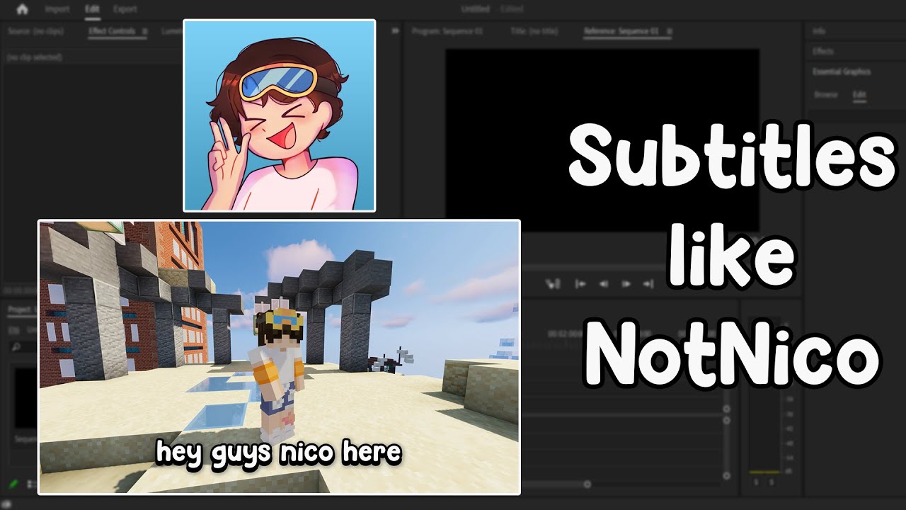 How to edit Subtitles like NotNico (Premiere Pro 2022) - YouTube