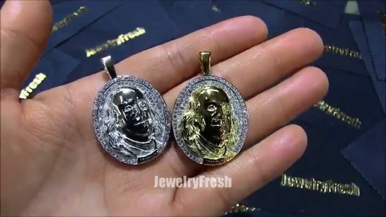 Custom Iced Out Lab Diamond Ben Franklin Money Piece by JewelryFresh ...