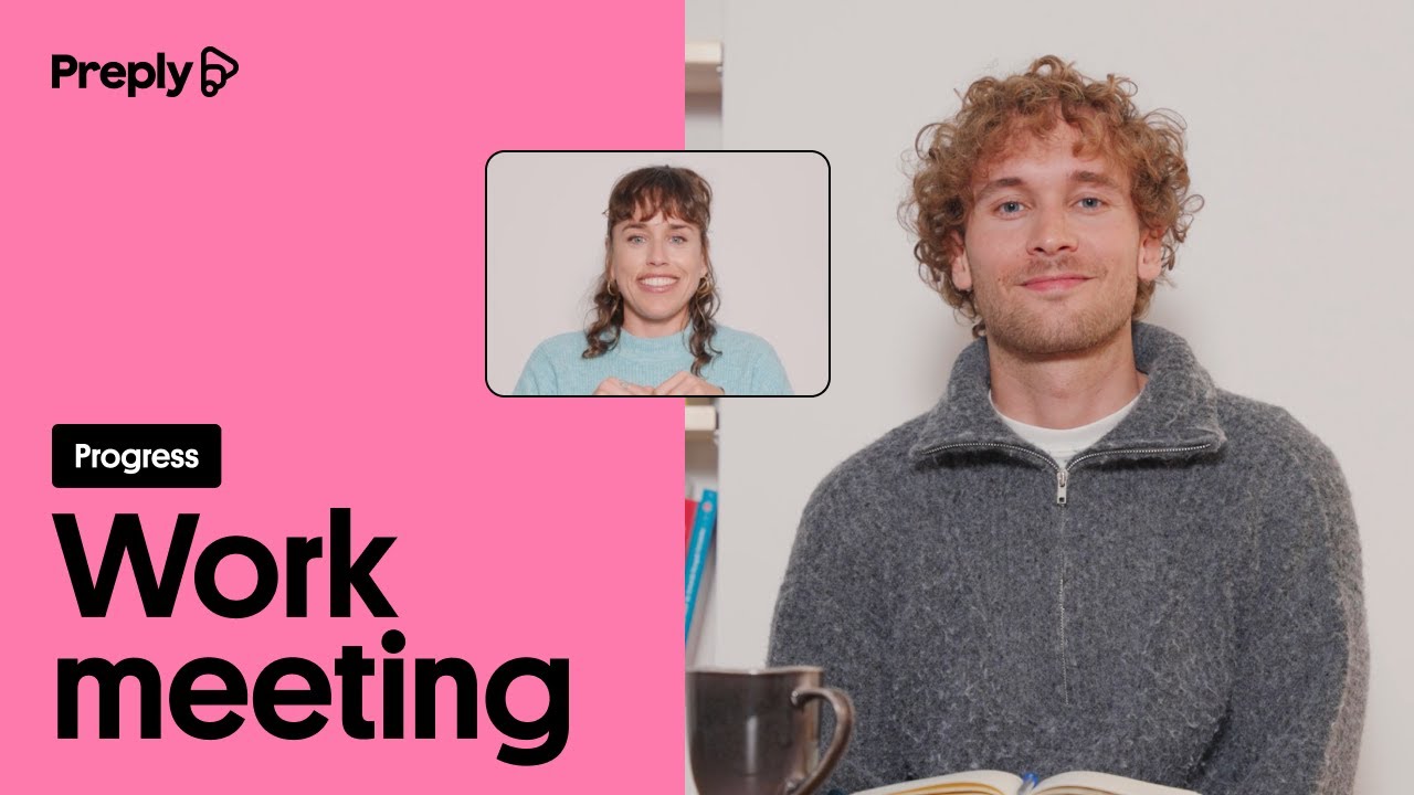 Work meeting | Progress | Preply - YouTube