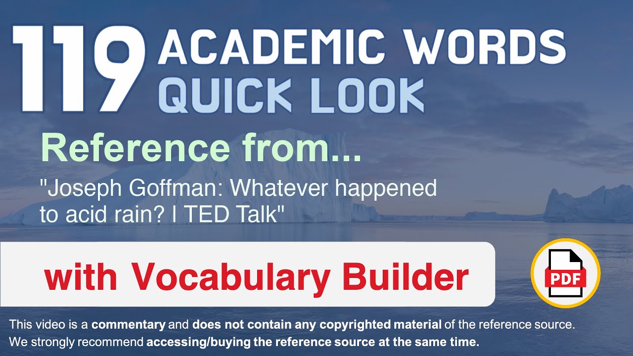 119 Academic Words Quick Look Ref from "Joseph Goffman: Whatever ...