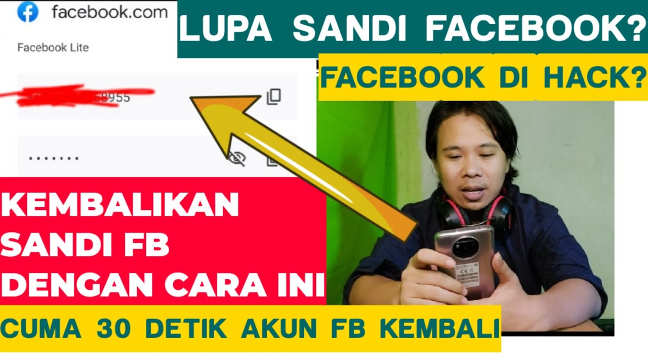 CARA KEMBALIKAN SANDI FACEBOOK YANG LUPA ATAU DI HACK ‼️HANYA DARI HP ...