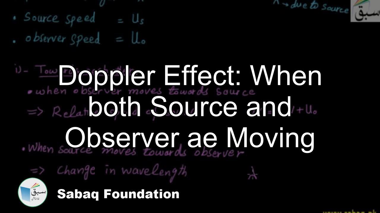 Doppler Effect: When both Source and Observer ae Moving, Physics Lecture | Sabaq.pk - YouTube