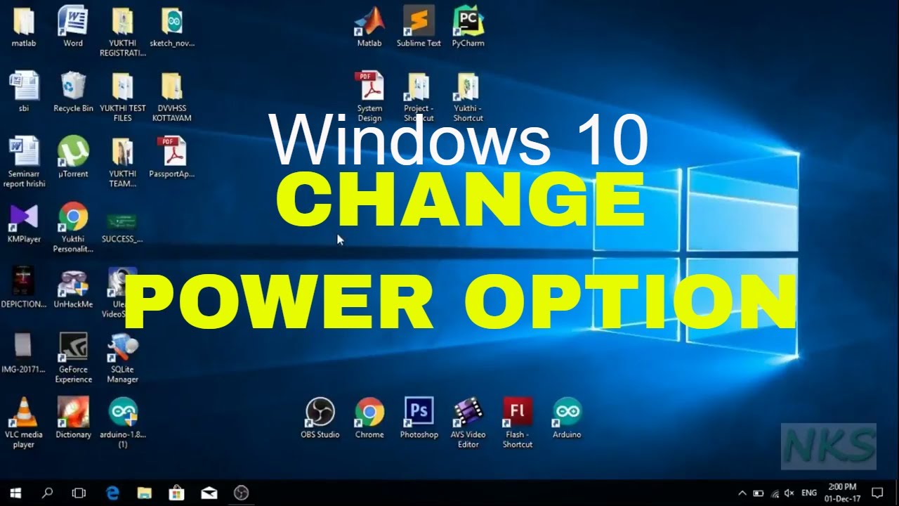 How to change power option in windows 10 - YouTube
