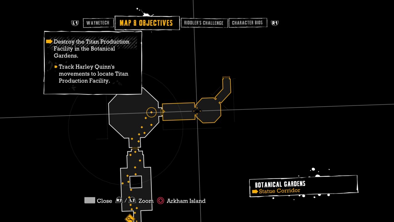 Batman Arkham Botanical Gardens Riddler Map | Fasci Garden